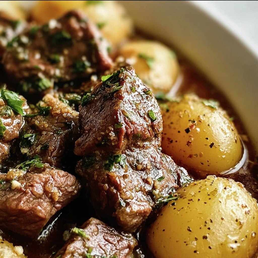 Bocaditos de Res con Mantequilla de Ajo en Olla de Cocción Lenta con ...